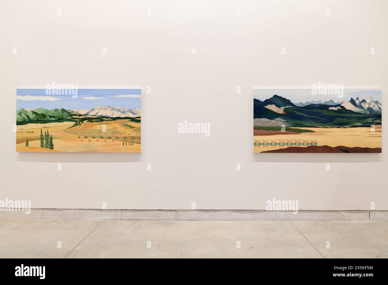 Venice, Italy - April 19, 2024: The paintings of Kay WalkingStick ...