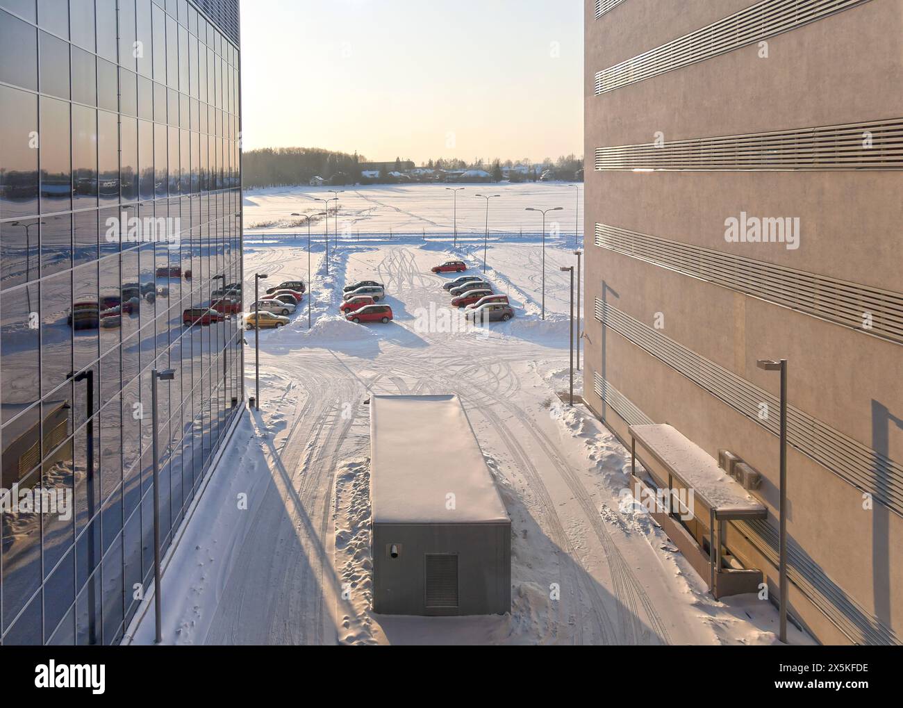 Exterior view of the university chemistry department in winter Stock ...