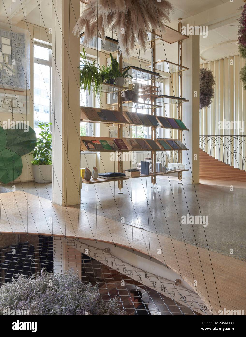 Detail of ground floor entrance space with hammock feature. ACME ...