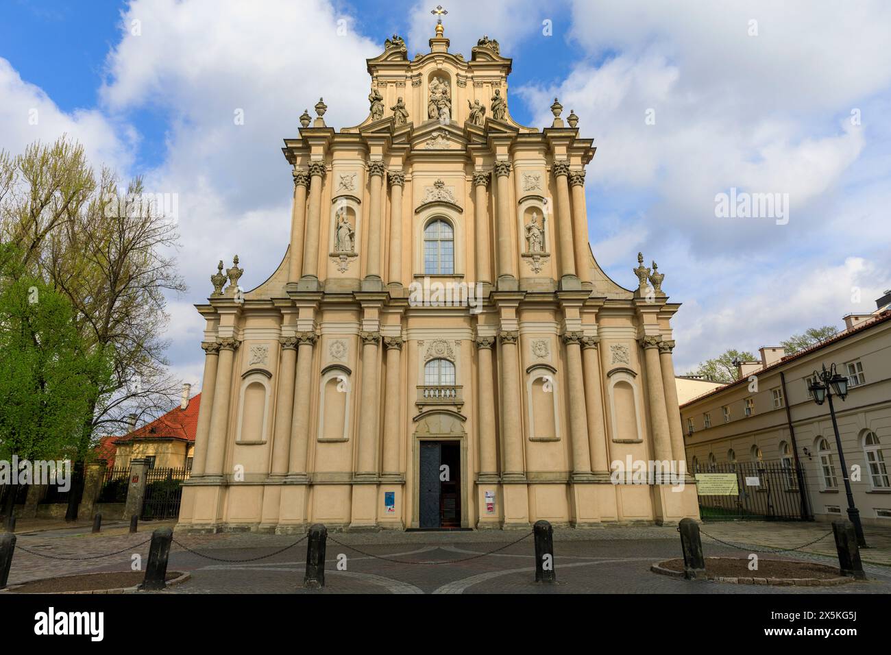 Poland, Warsaw. Exterior. Church of St. Joseph or Visitationist Church ...