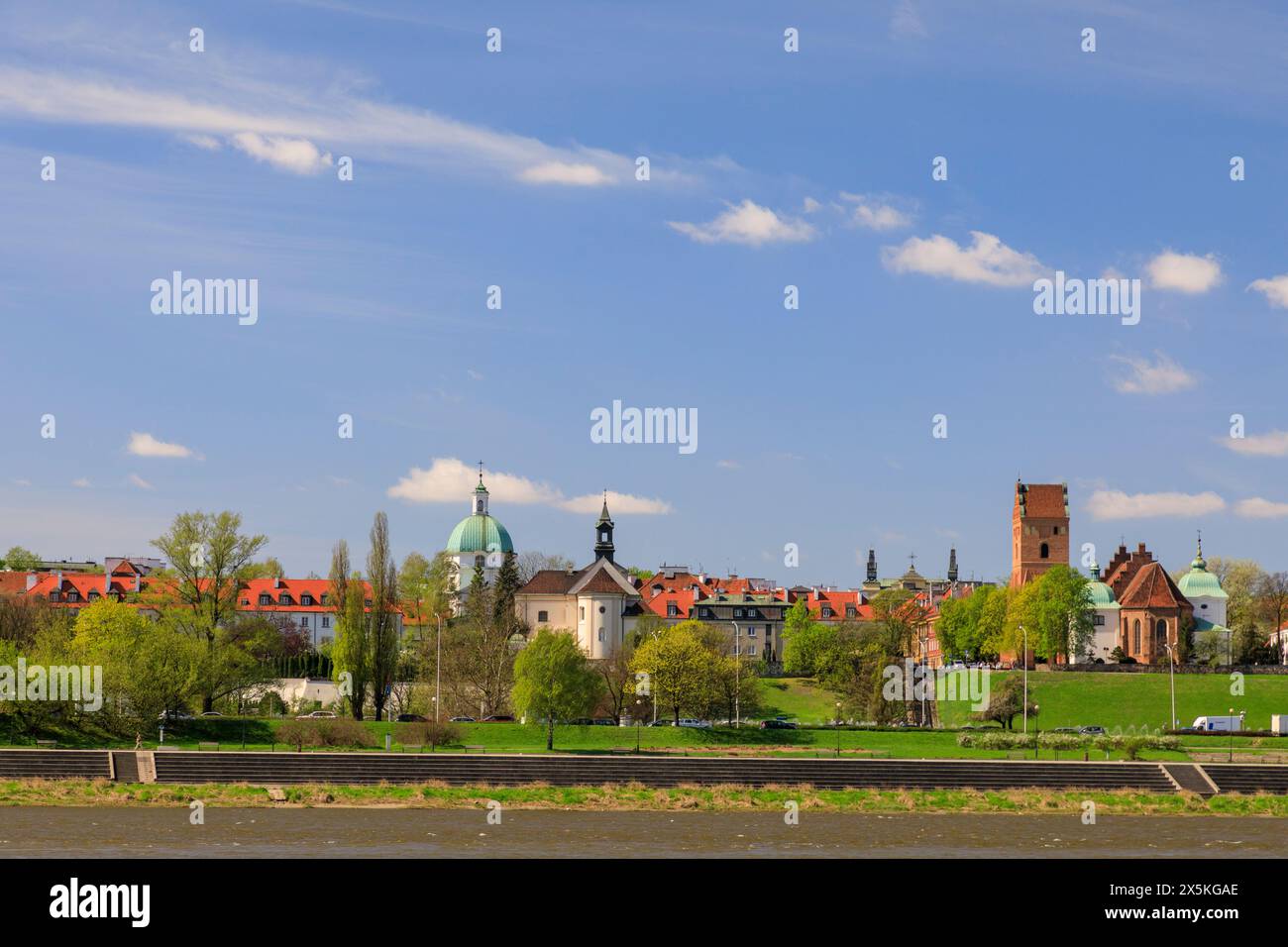 Poland, Warsaw. Historical old town designated a UNESCO World Heritage ...