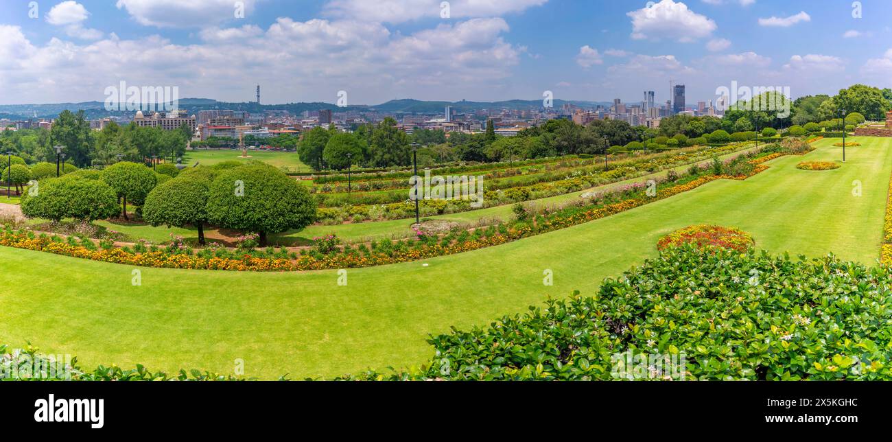 View of Pretoria skyline and Union Buildings Gardens from Union ...