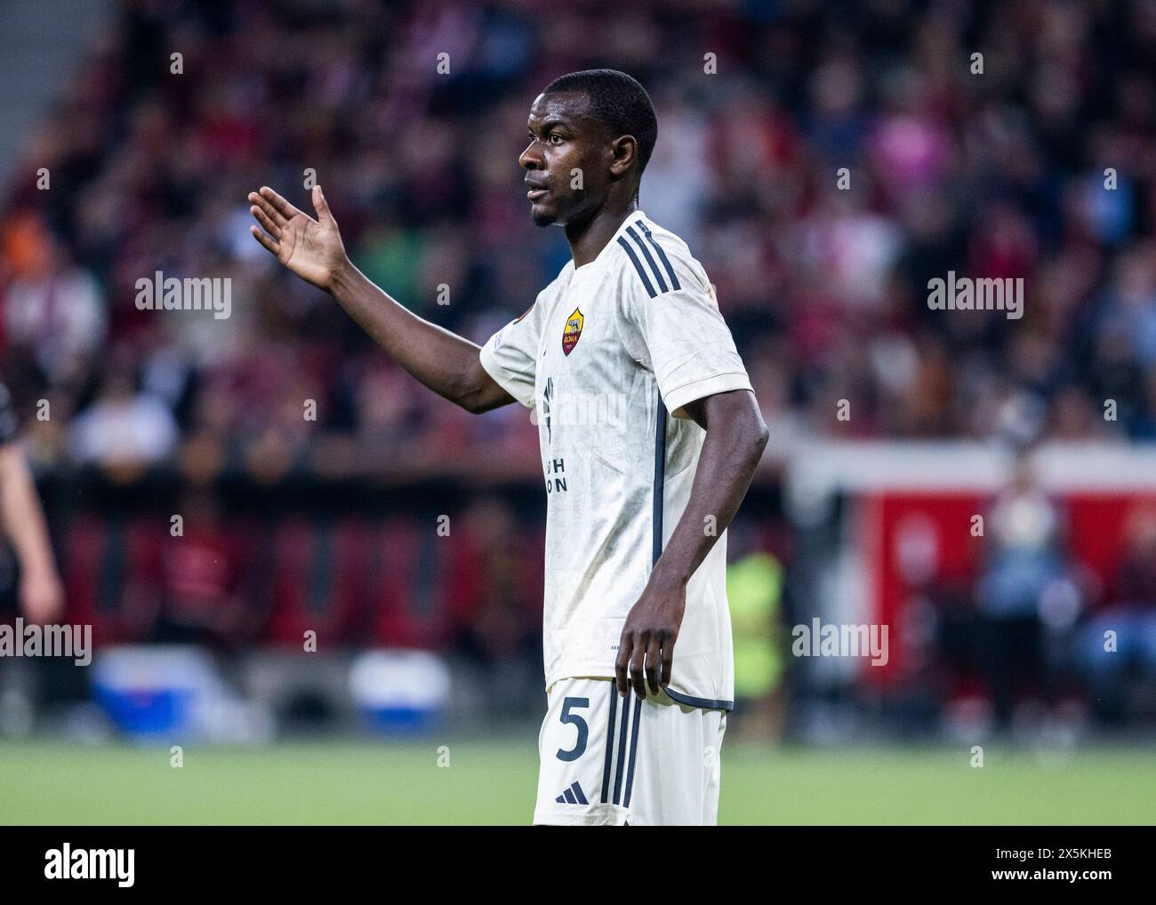 Leverkusen, Bayarena, 10.05.2024: Evan N'Dicka of Rom reacts during the ...