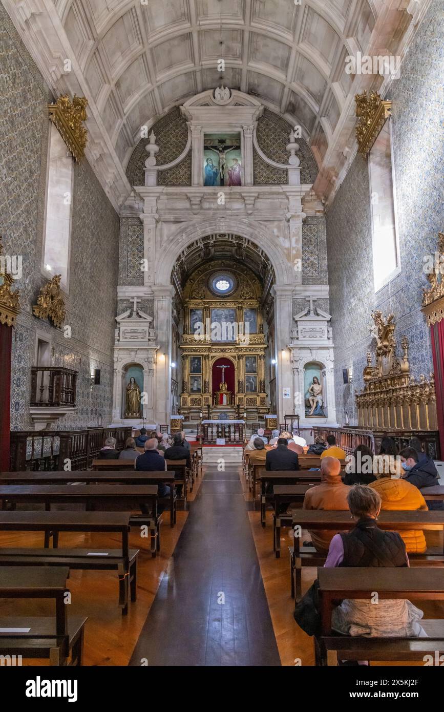 Portugal, Aveiro. Interior of the Church of Aveiro's Mercy. (Editorial ...