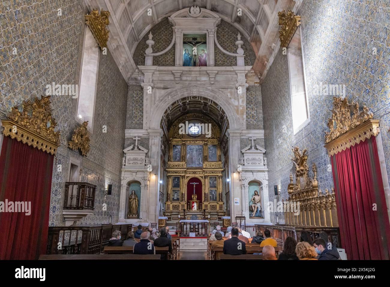 Portugal, Aveiro. Interior of the Church of Aveiro's Mercy. (Editorial ...