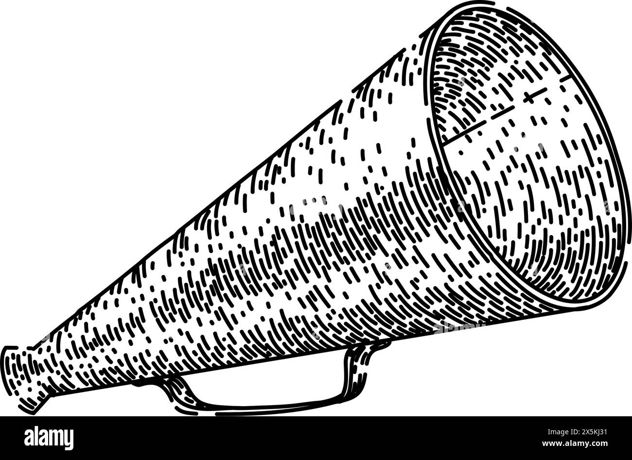 bullhorn megaphone sketch hand drawn vector Stock Vector Image & Art - Alamy