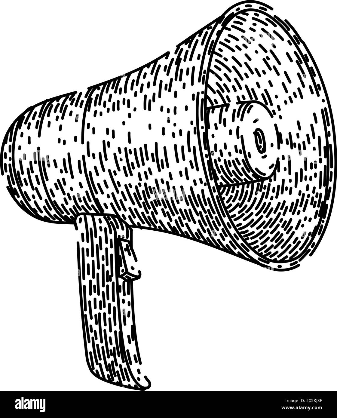 isolated megaphone sketch hand drawn vector Stock Vector Image & Art ...