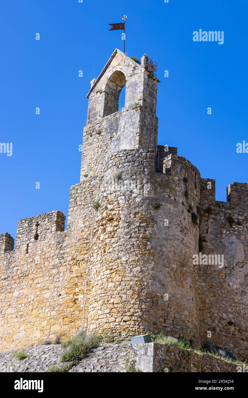 Portugal, Tomar. Ruins of the Castle of Tomar, Castelo de Tomar, built ...