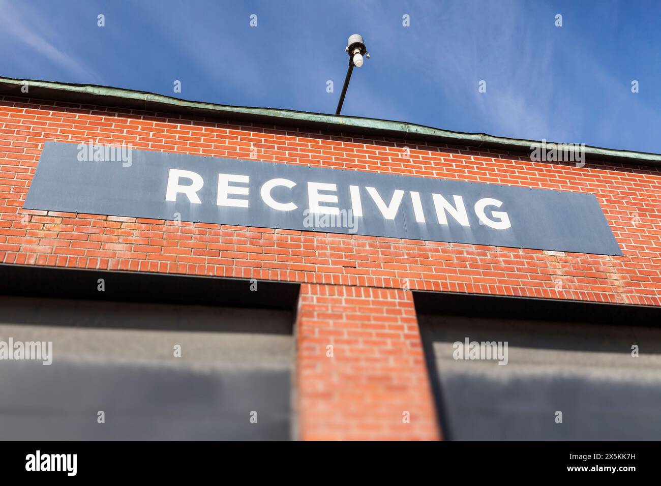 The Receiving loading bay in an industrial building, a warehouse on the ...