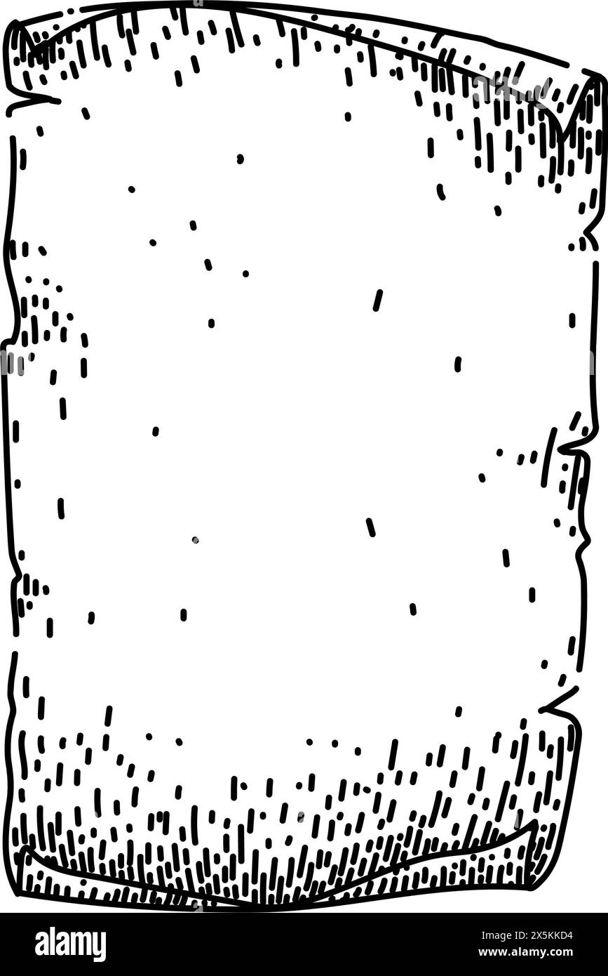 papyrus scroll paper sketch hand drawn vector Stock Vector Image & Art ...