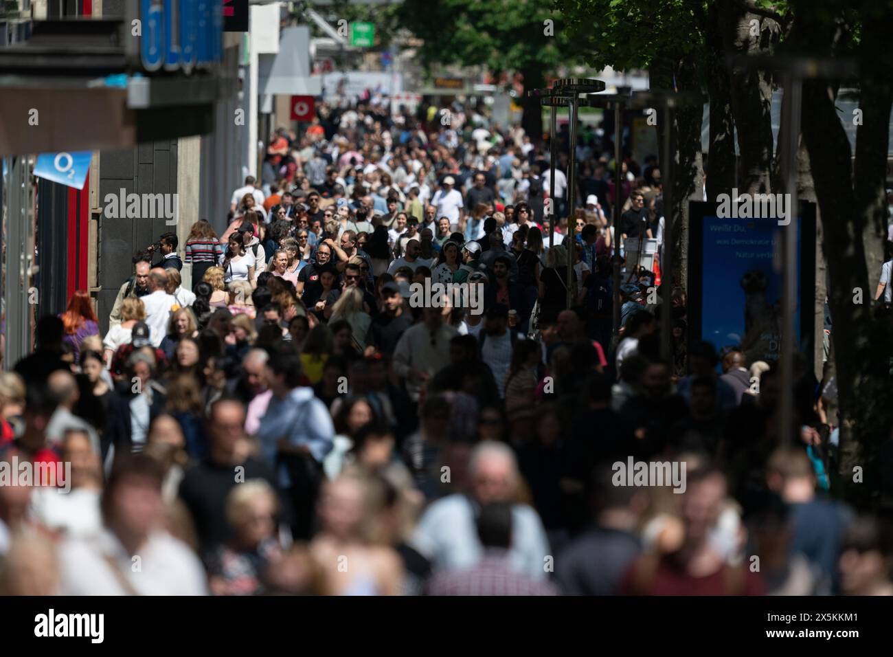 Stuttgart, Germany. 10th May, 2024. People walk along Königstrasse ...