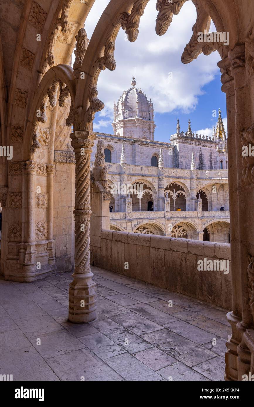 Portugal, Lisbon. The Jeronimos Monastery, burial site of Vasco da Gama ...