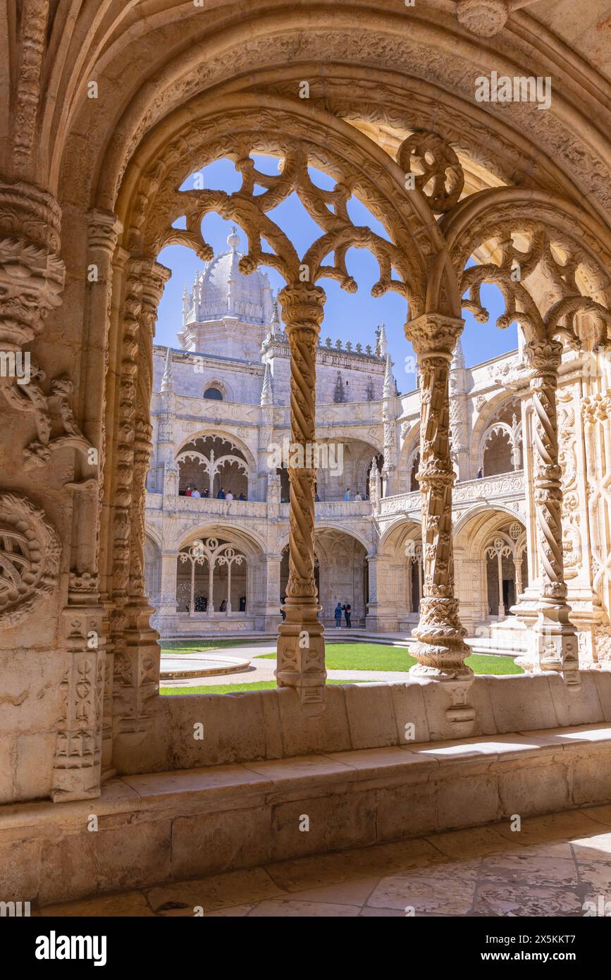 Portugal, Lisbon. The Jeronimos Monastery, burial site of Vasco da Gama ...