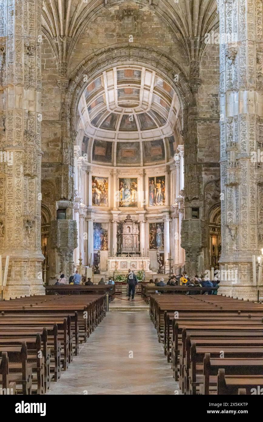 Portugal, Lisbon. The Jeronimos Monastery, burial site of Vasco da Gama ...