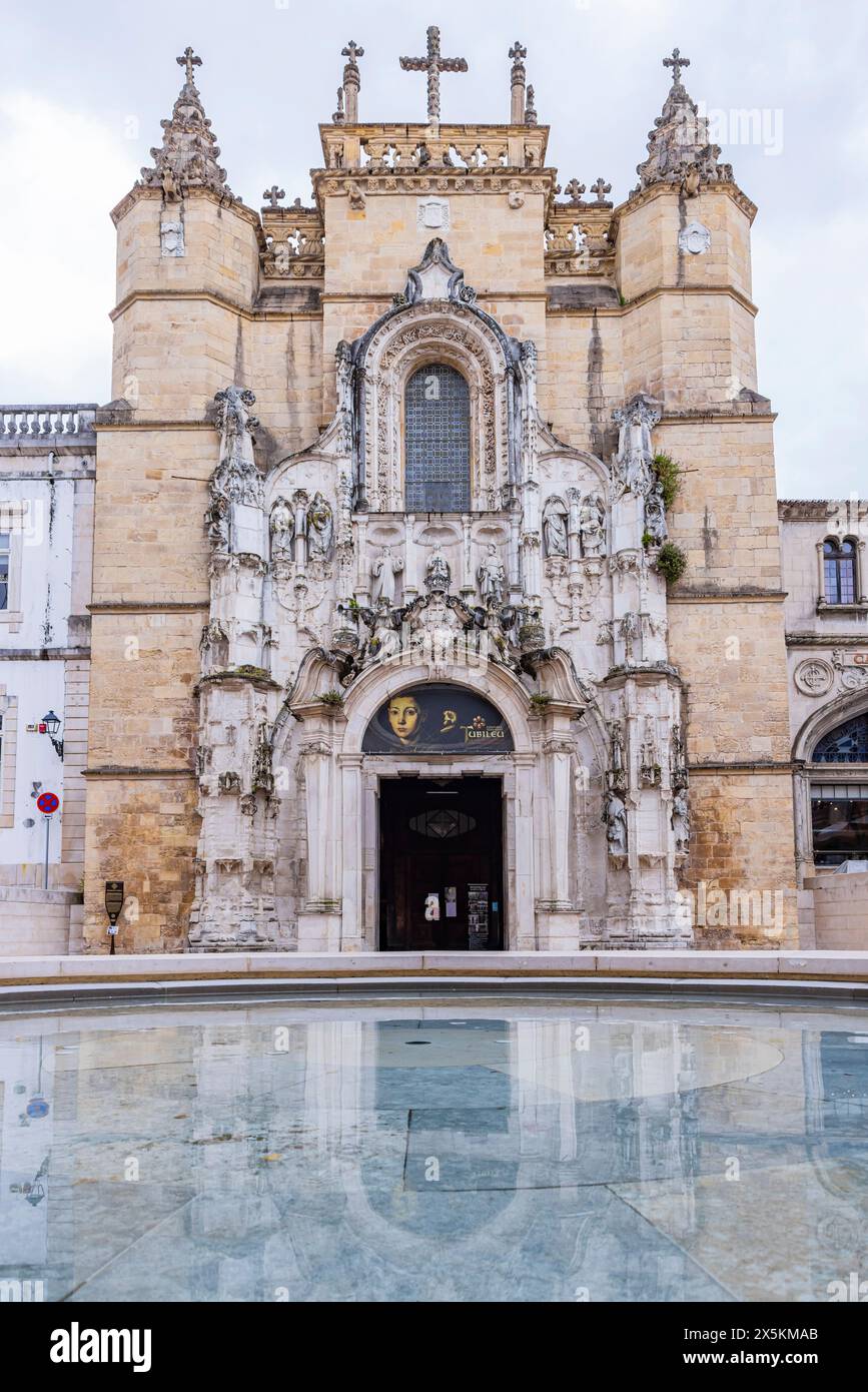 Portugal, Coimbra. Church of Santa Cruz, which houses the tomb of ...