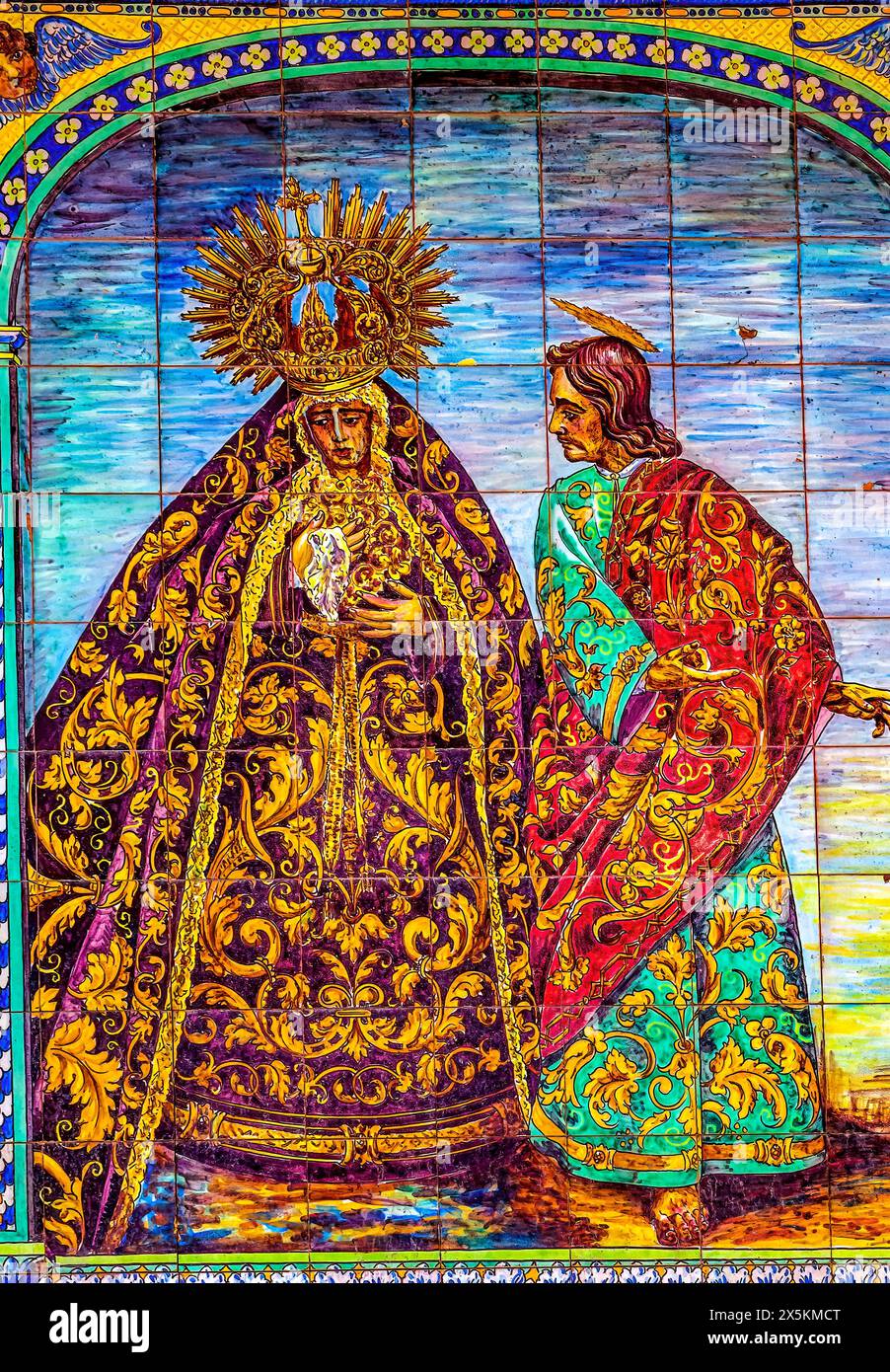 Mary of Sorrows Macarena Jesus Old Street Ceramic Tile Mosaic, Seville ...