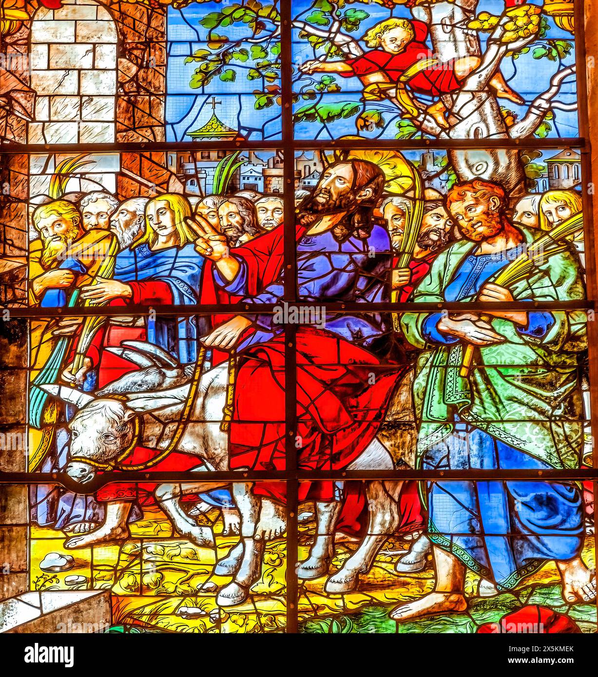 Jesus riding donkey hi-res stock photography and images - Alamy