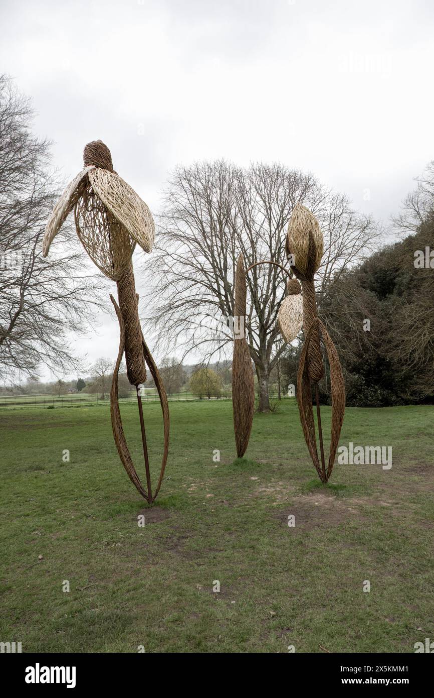 willow snowdrop sculpture at Mottisfont Hampshire England Stock Photo ...
