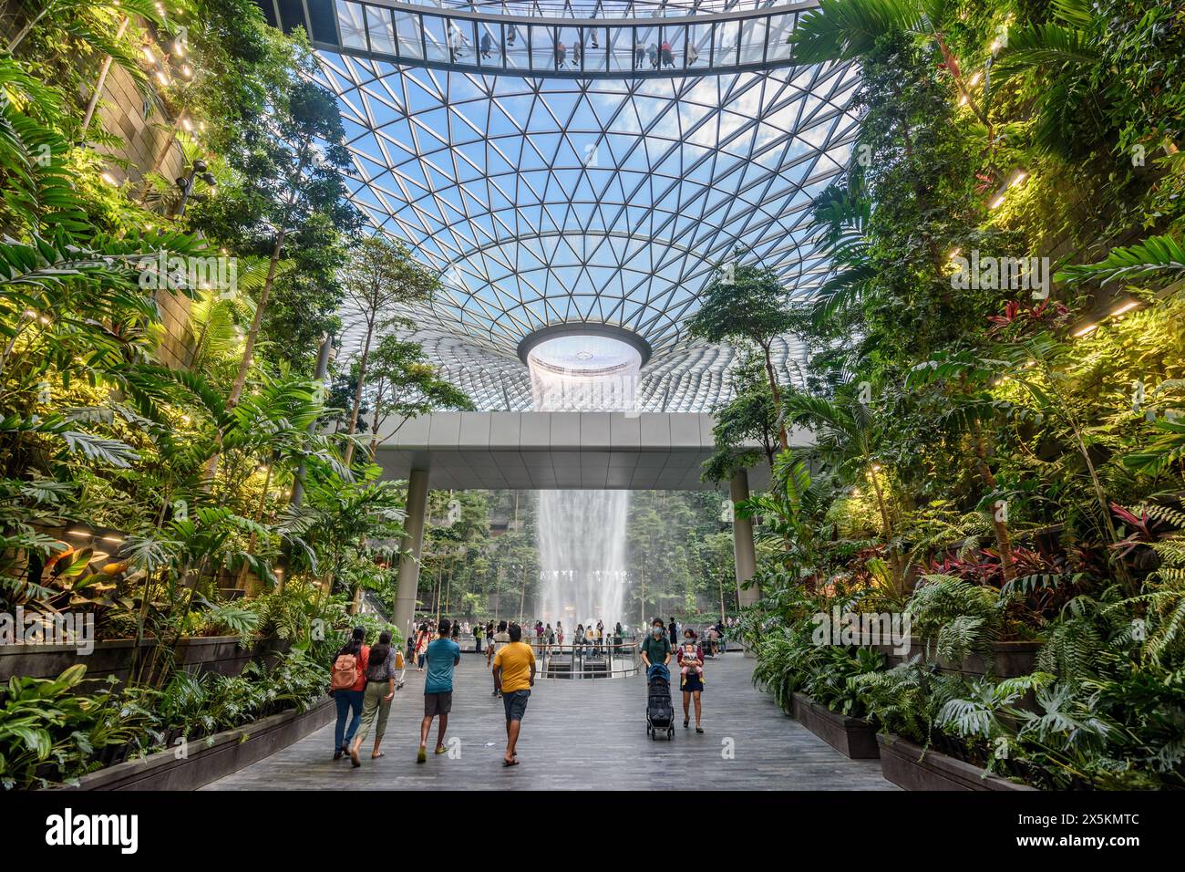 The Rain Vortex inside Jewel Changi Airport, Singapore, the world's ...