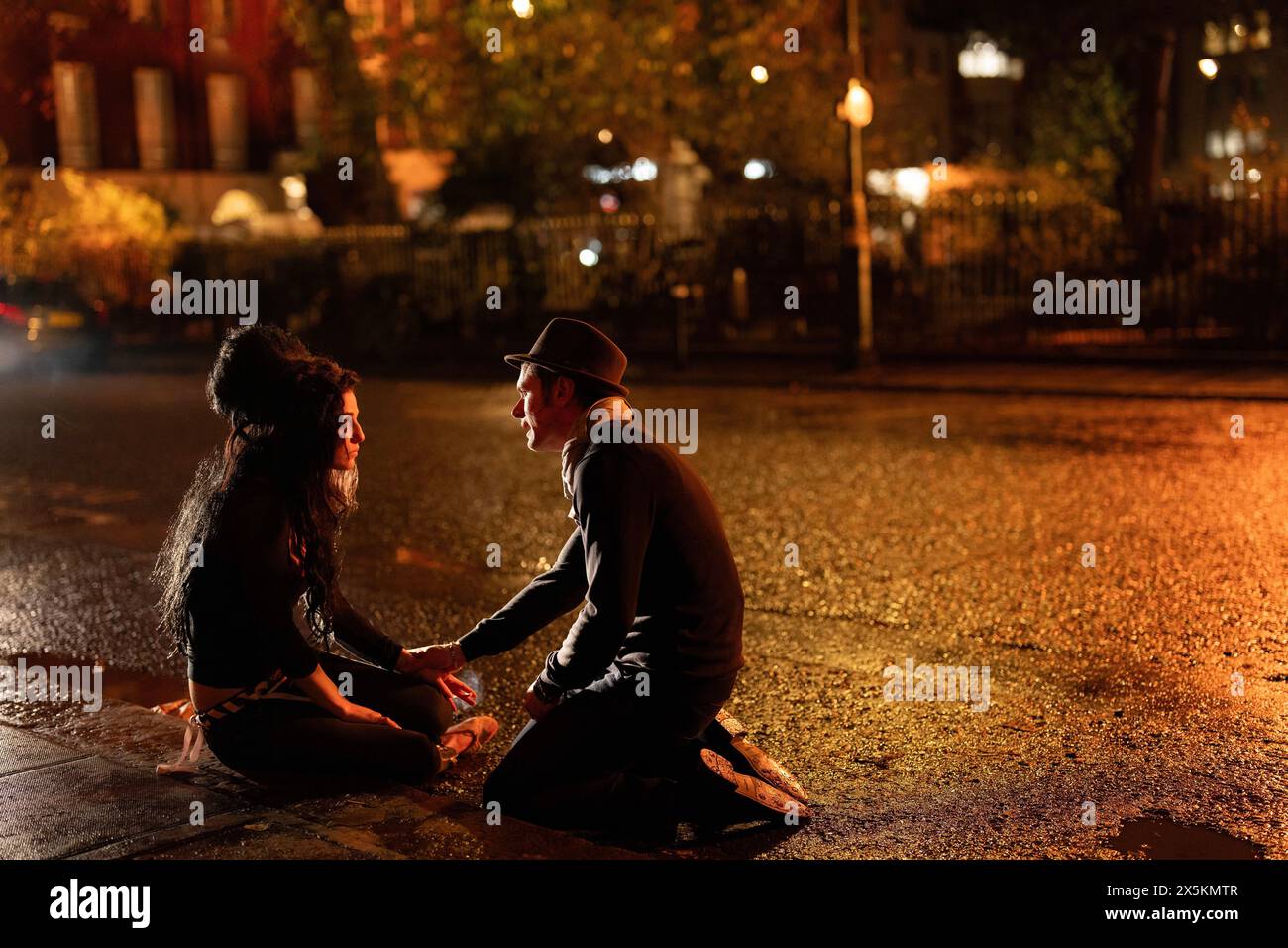 JACK O'CONNELL and MARISA ABELA in BACK TO BLACK (2024), directed by ...