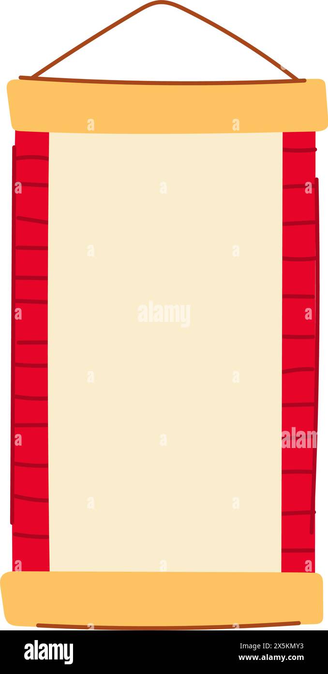 frame chinese scroll cartoon vector illustration Stock Vector Image ...