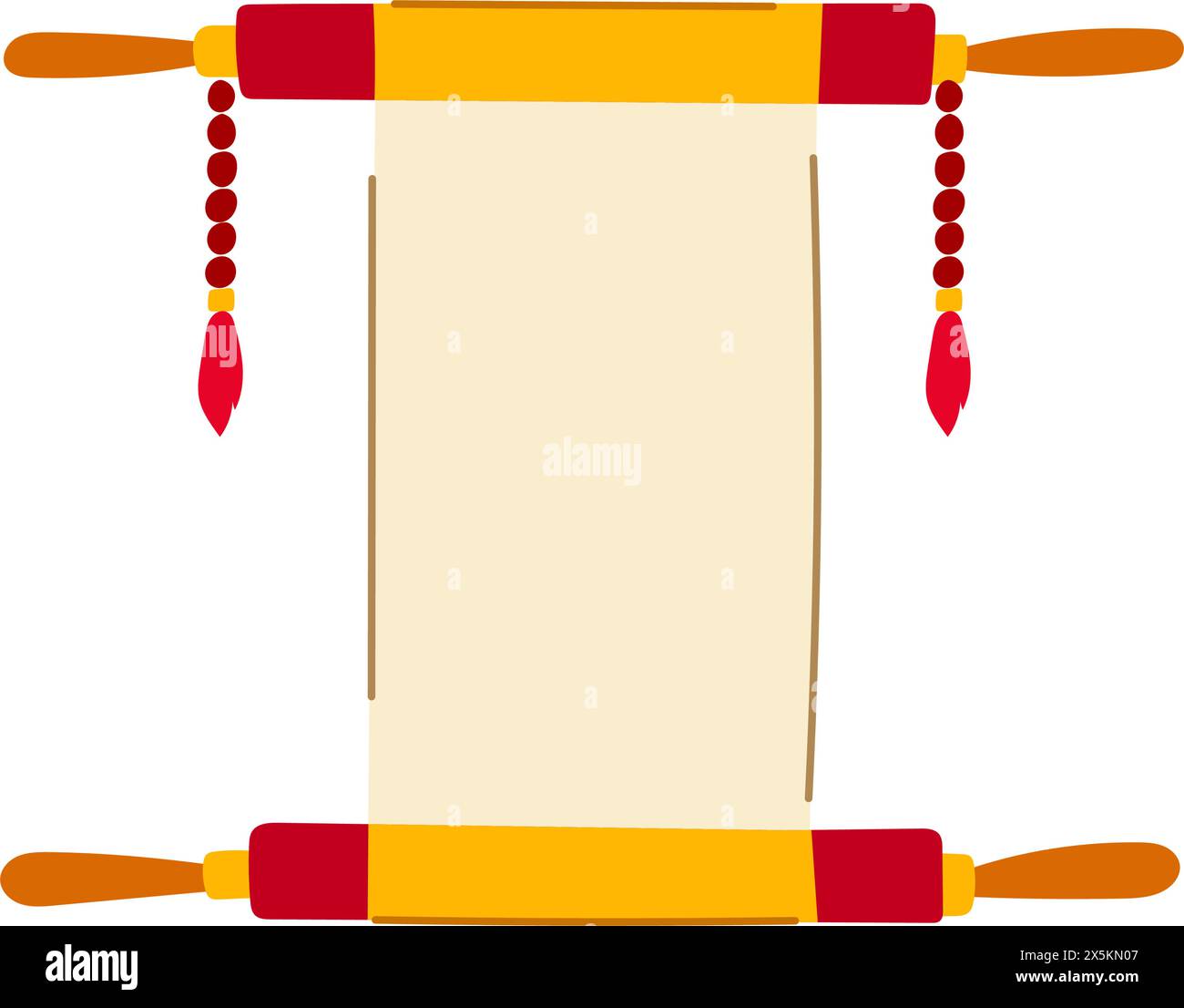 china chinese scroll cartoon vector illustration Stock Vector Image ...