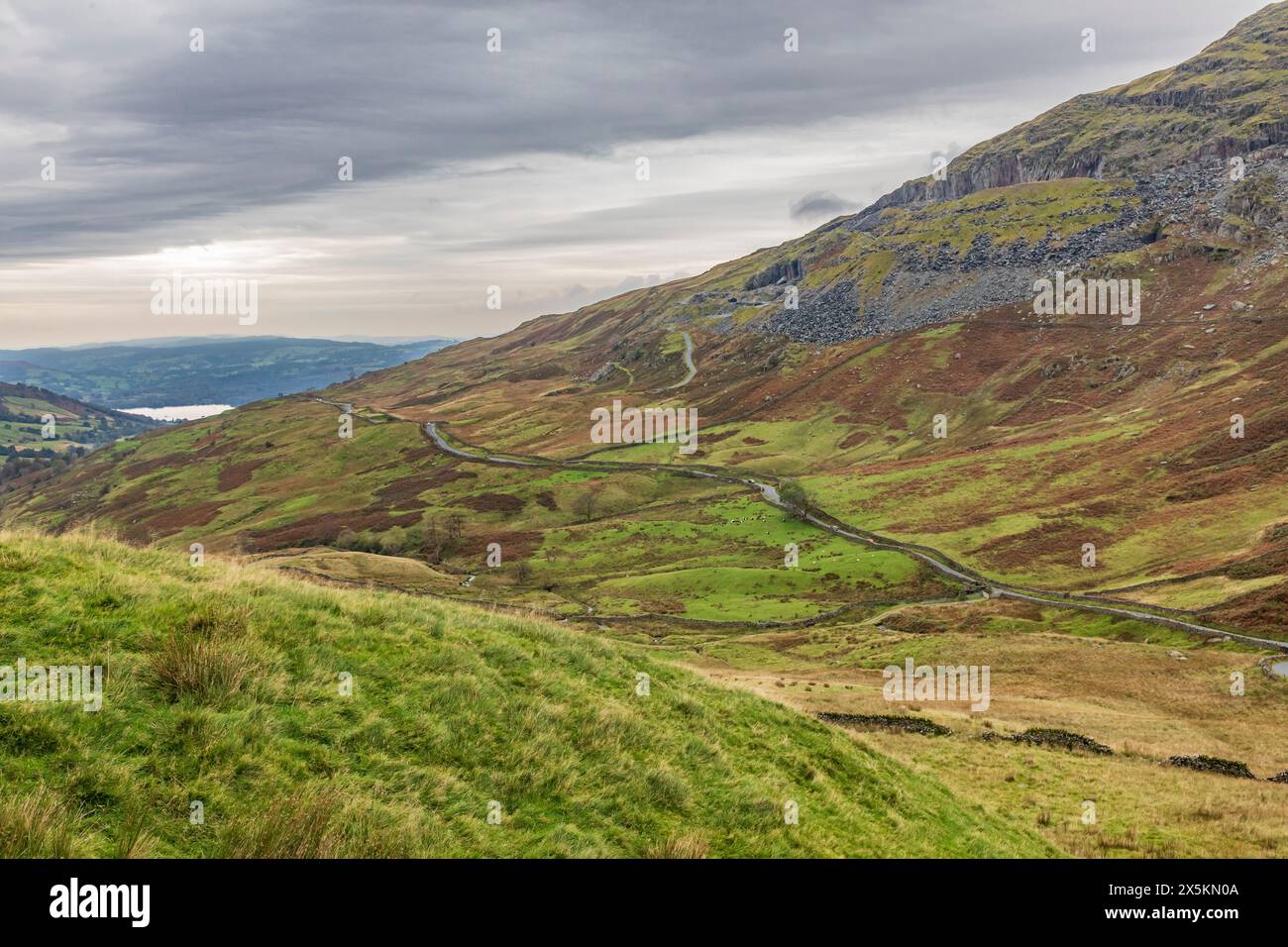 England, Cumbria, Lake District National Park. Walk offers glimpse of ...