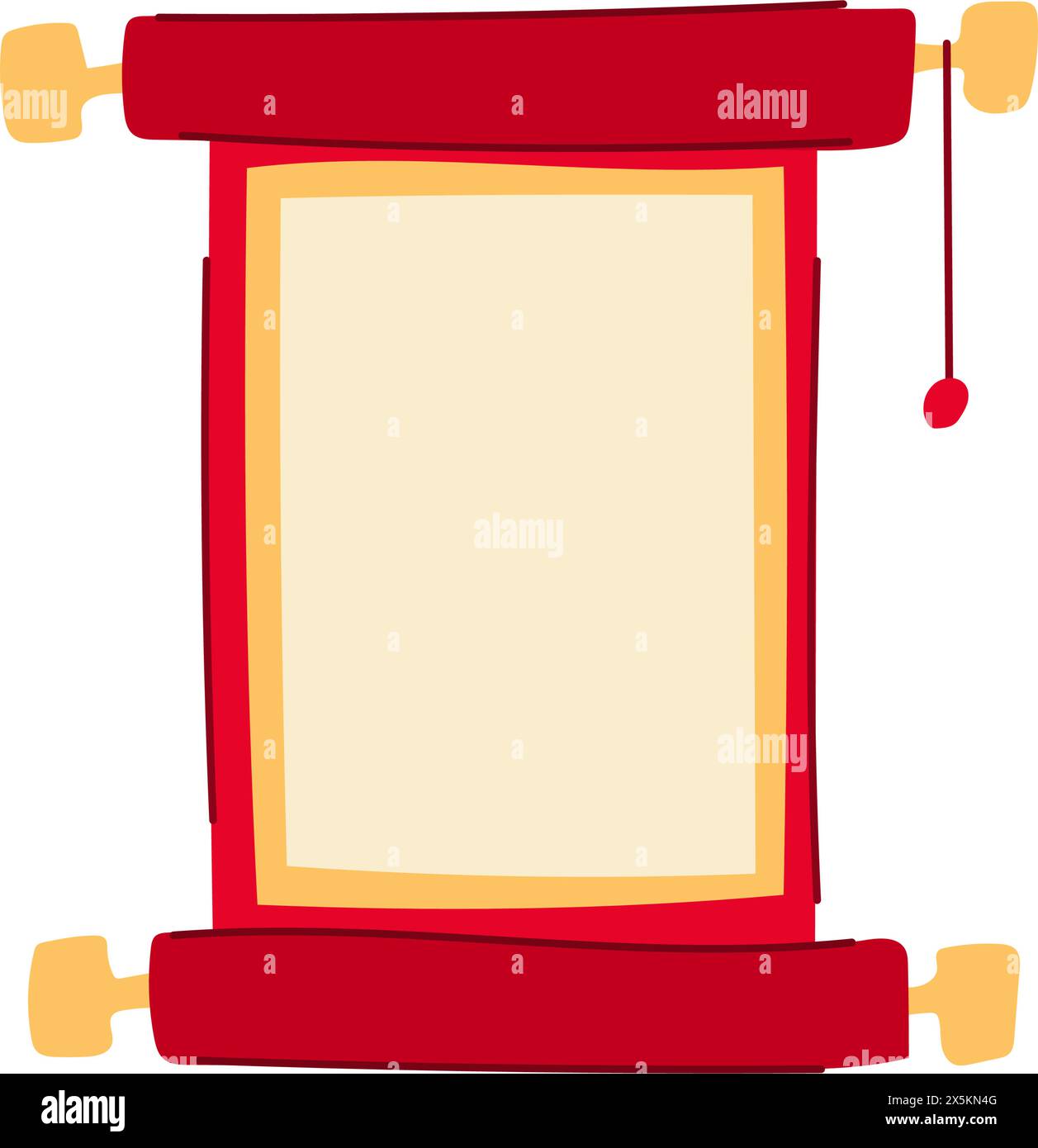 year chinese scroll cartoon vector illustration Stock Vector Image ...