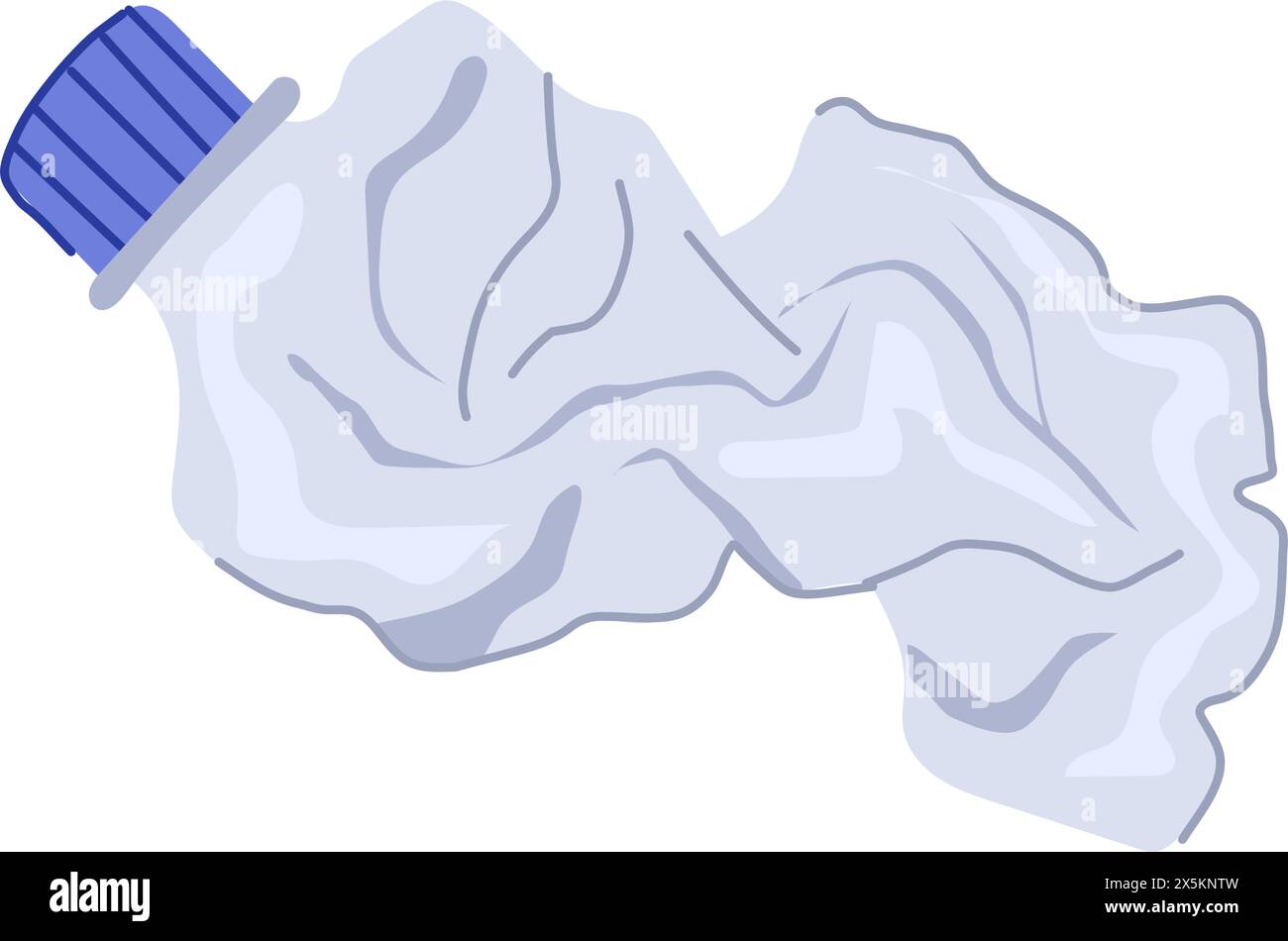 waste crumpled plastic bottle cartoon vector illustration Stock Vector ...