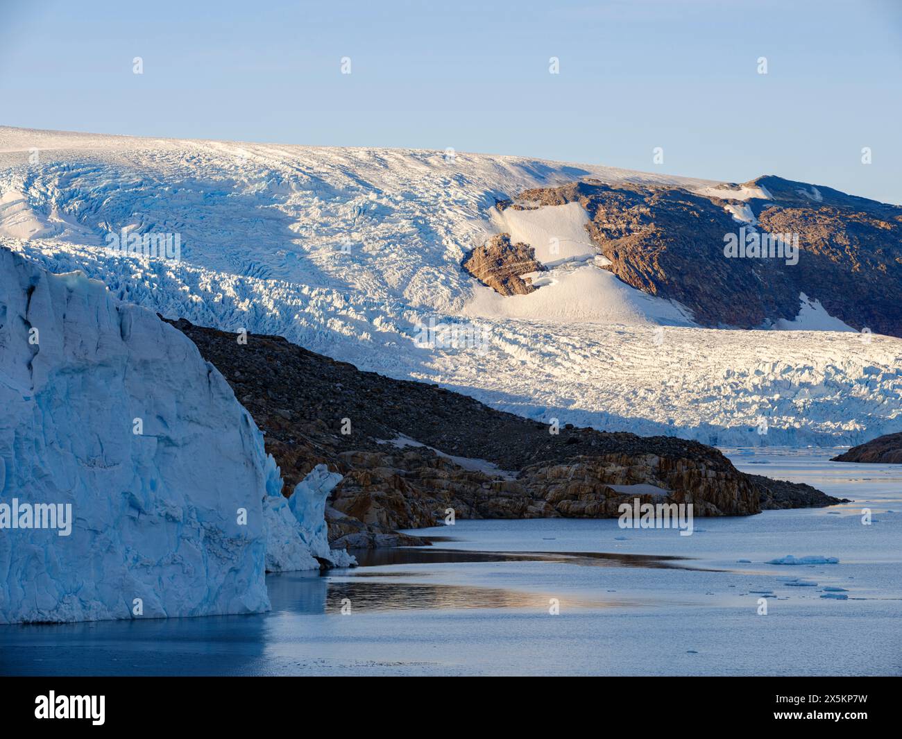 Hahn Glacier, Bruckner Glacier in the background. landscape in the ...