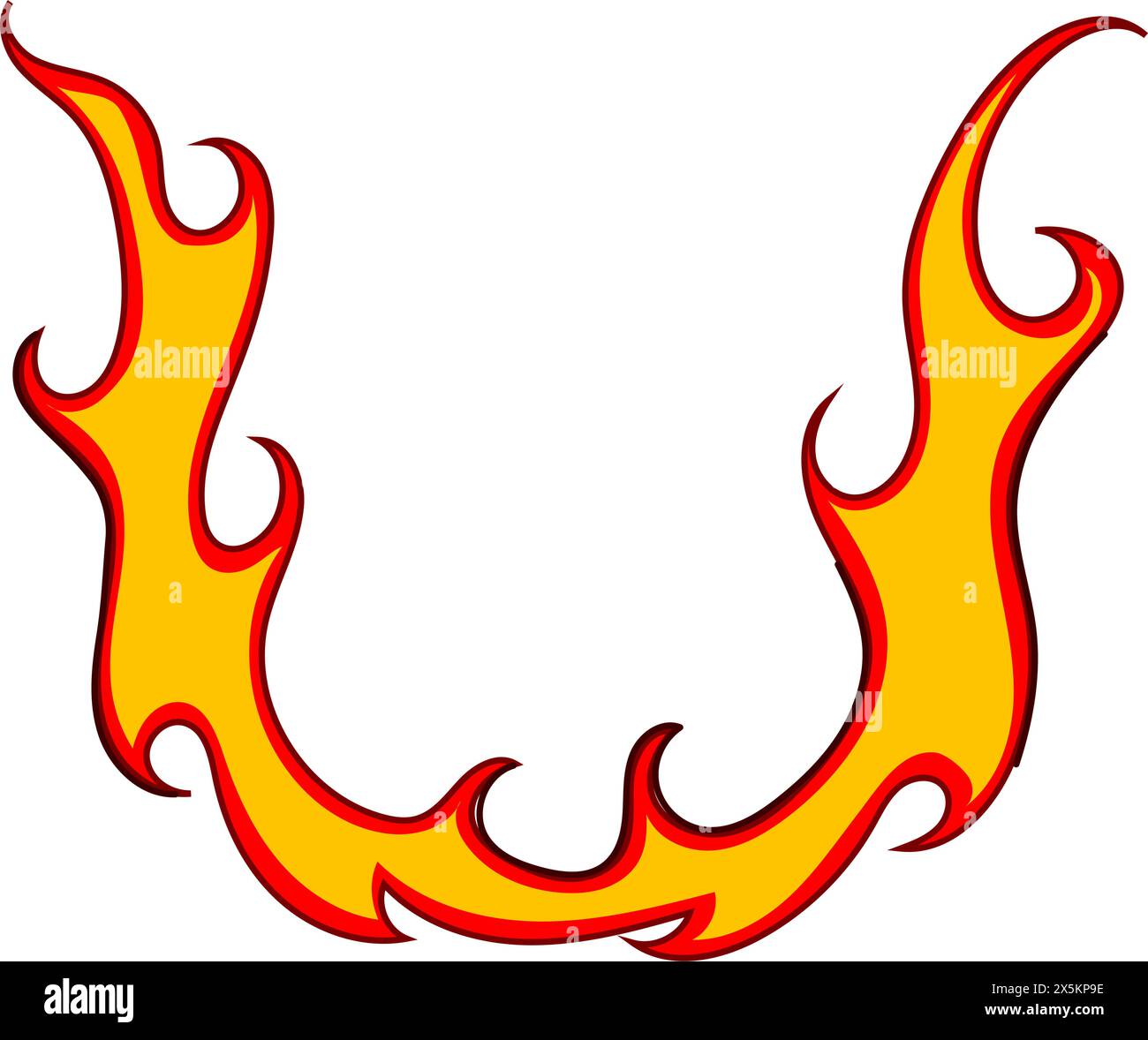 sticker flame decal cartoon vector illustration Stock Vector Image ...