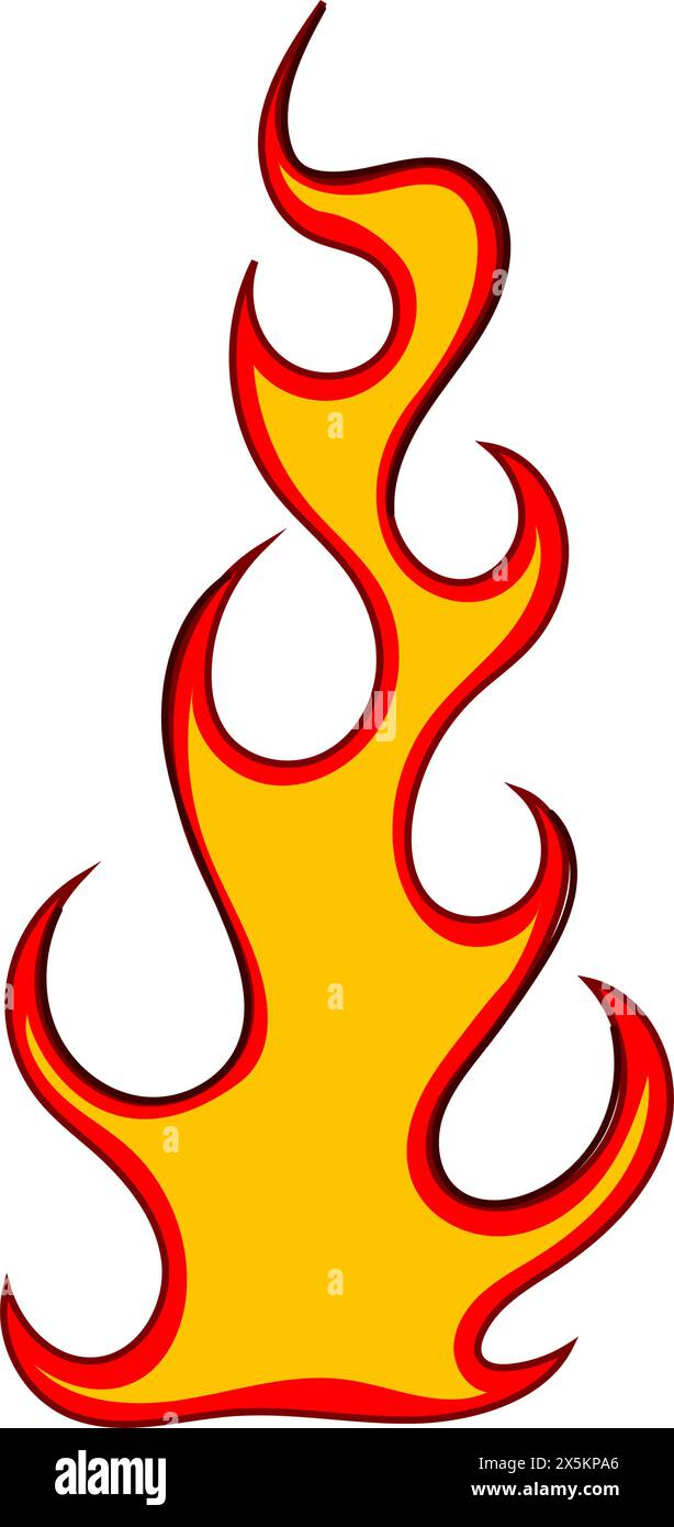 paint flame decal cartoon vector illustration Stock Vector Image & Art ...
