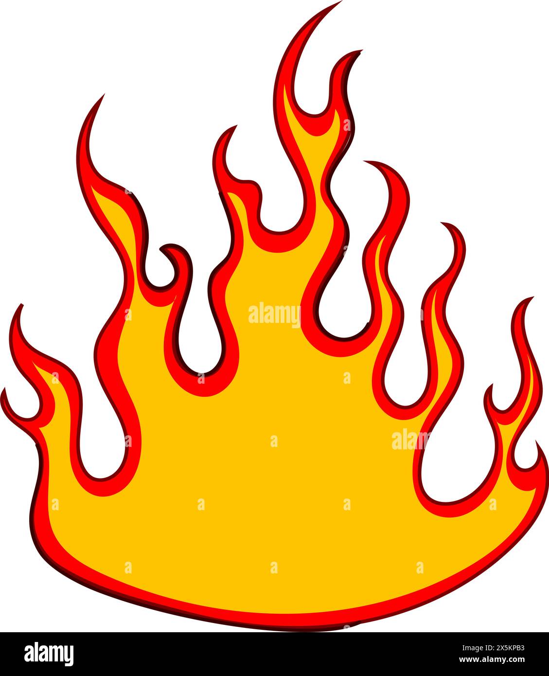 race flame decal cartoon vector illustration Stock Vector Image & Art ...