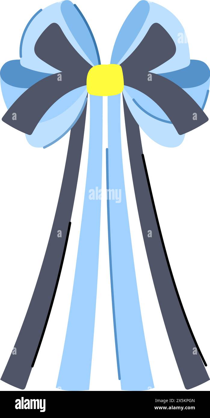 fashion hair ribbon cartoon vector illustration Stock Vector Image ...