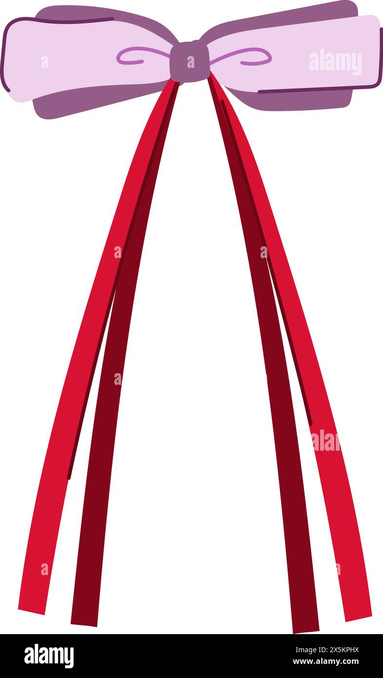 gift hair ribbon cartoon vector illustration Stock Vector Image & Art ...