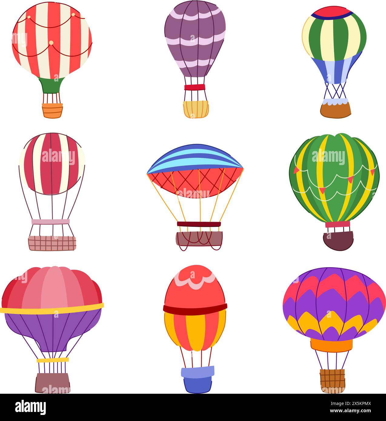 Hot air balloon mountain cloud Cut Out Stock Images & Pictures - Alamy