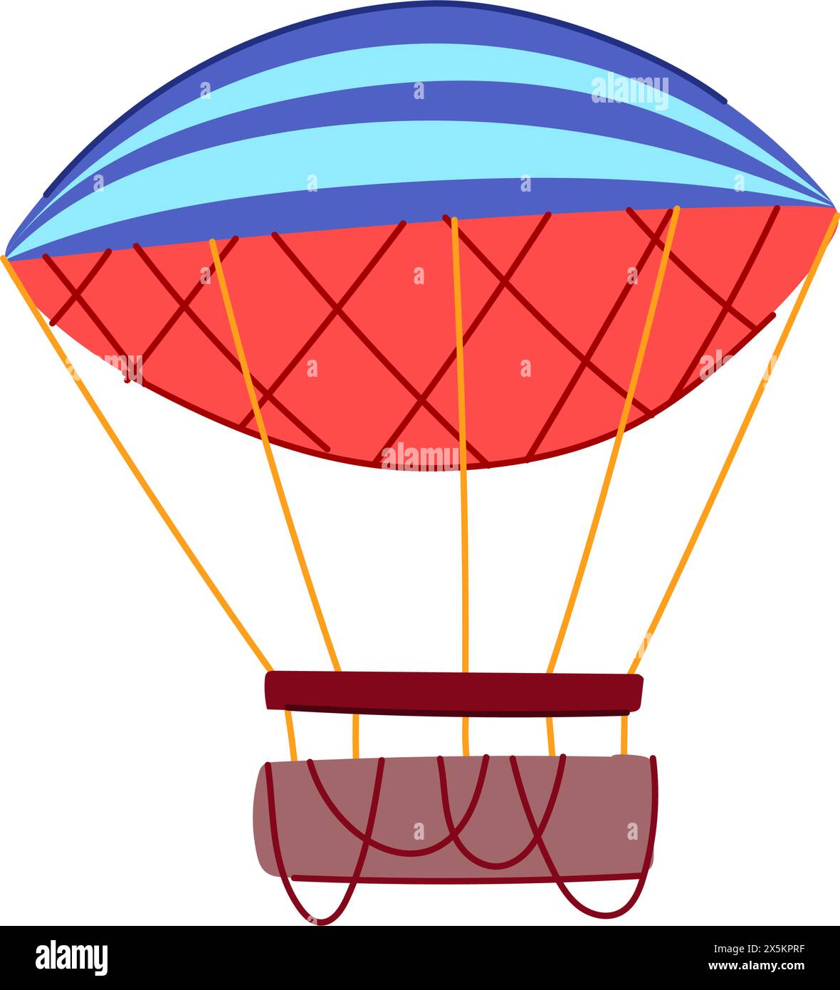fly hot air balloon cartoon vector illustration Stock Vector Image ...