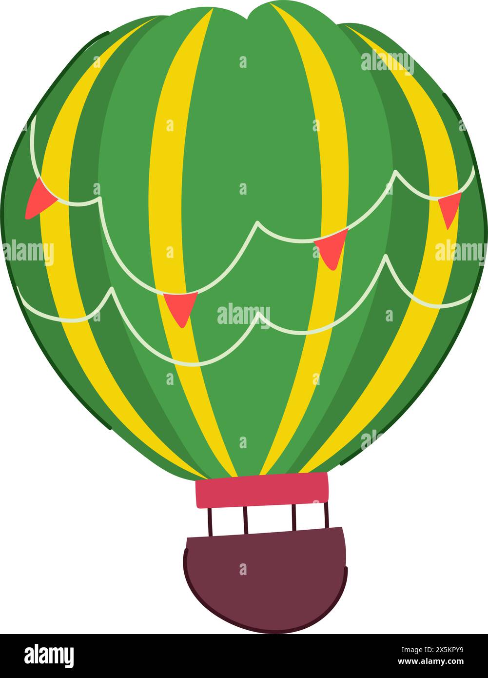 transport hot air balloon cartoon vector illustration Stock Vector ...