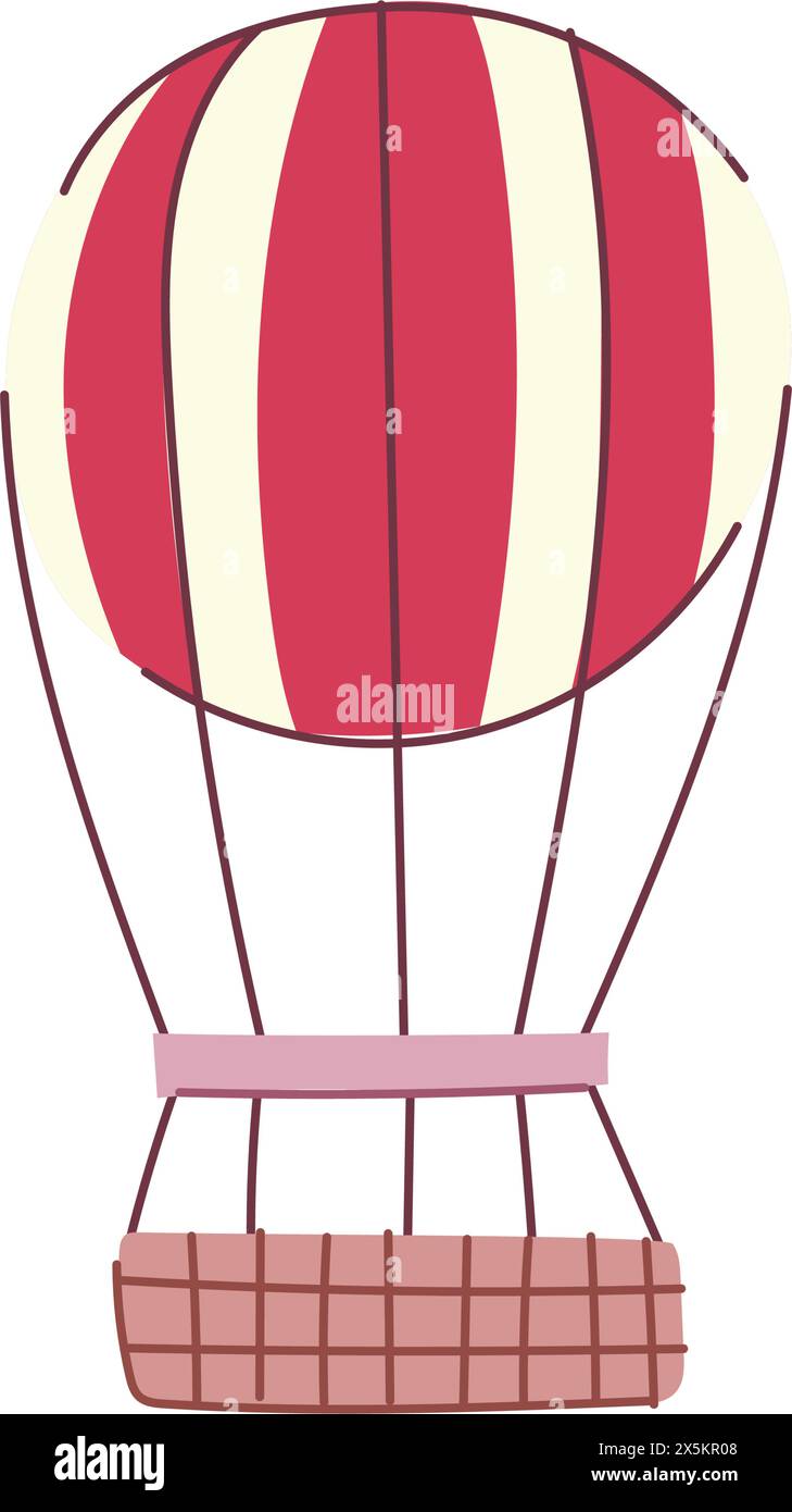 bright hot air balloon cartoon vector illustration Stock Vector Image ...