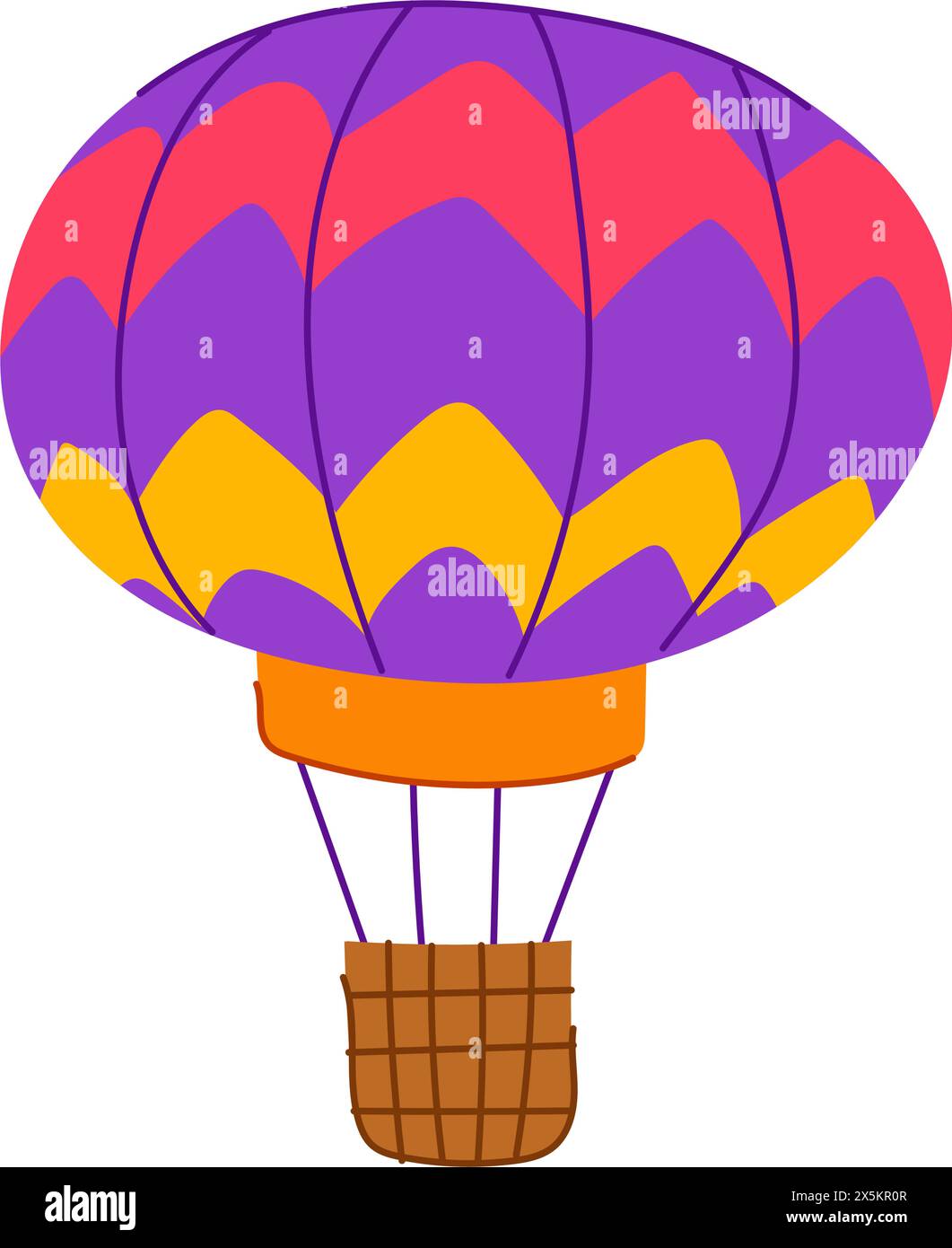 up hot air balloon cartoon vector illustration Stock Vector Image & Art ...