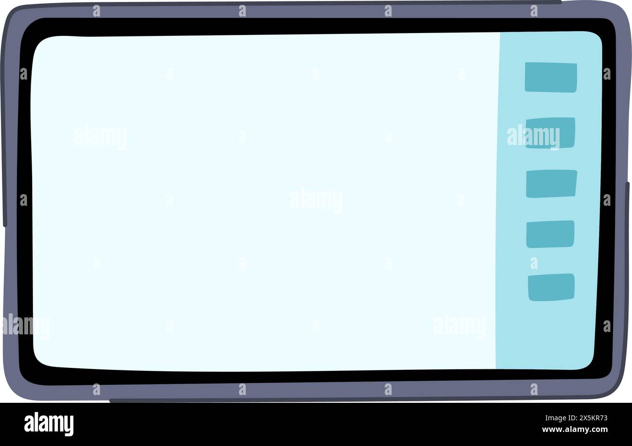 screen interactive smartboard cartoon vector illustration Stock Vector ...