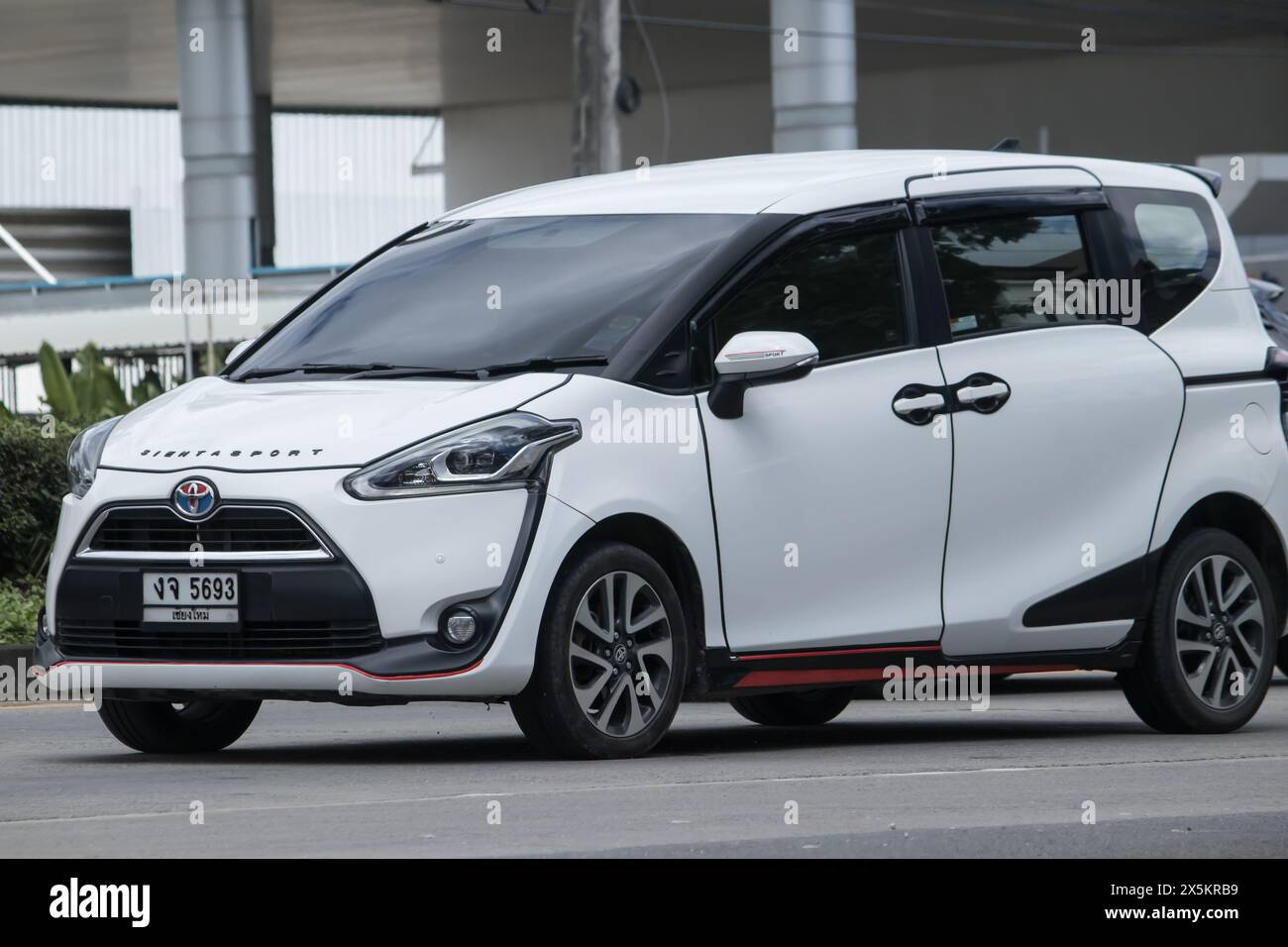 Chiangmai, Thailand - October 2 2023: New Product of Toyota Automobile, Toyota Sienta Mini MPV ...