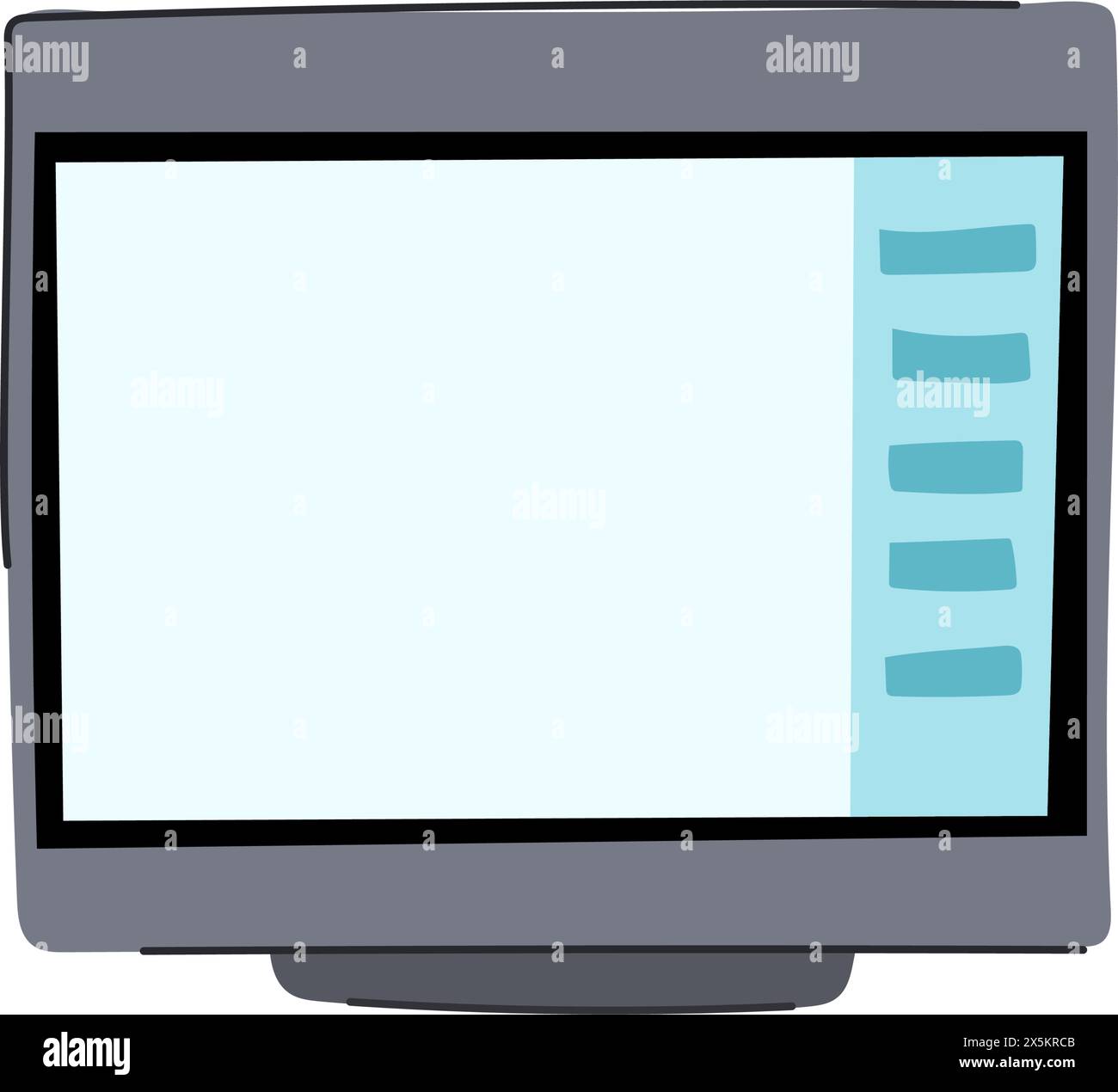 digital interactive smartboard cartoon vector illustration Stock Vector ...