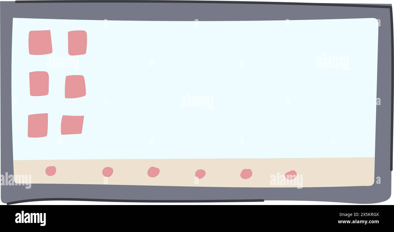 modern interactive smartboard cartoon vector illustration Stock Vector ...