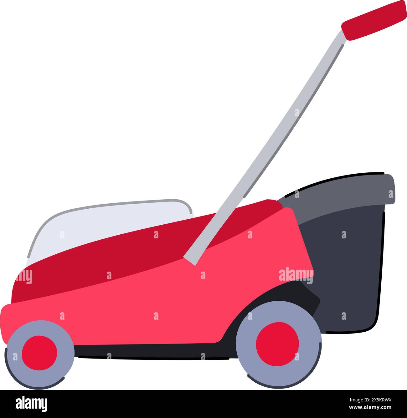 service lawn mower cartoon vector illustration Stock Vector Image & Art ...