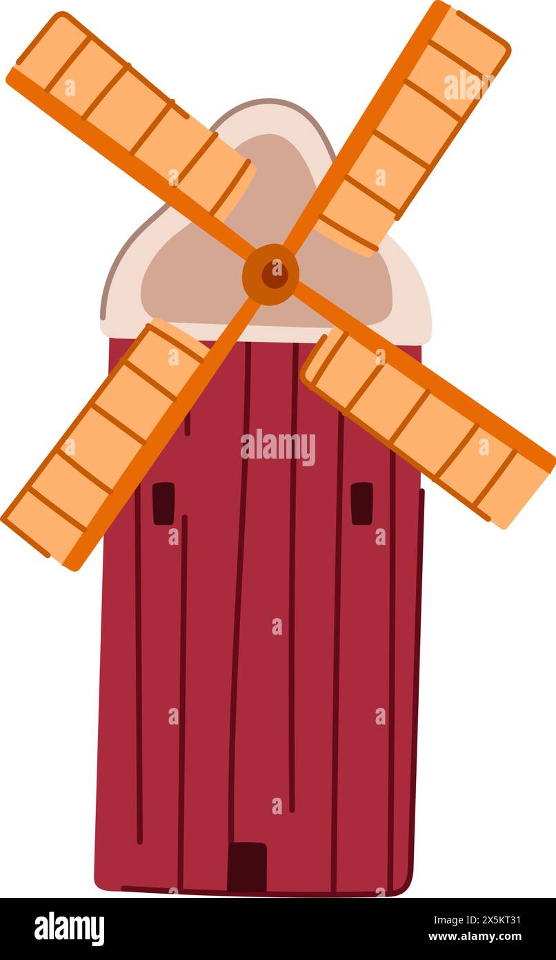 field mill farm cartoon vector illustration Stock Vector Image & Art ...