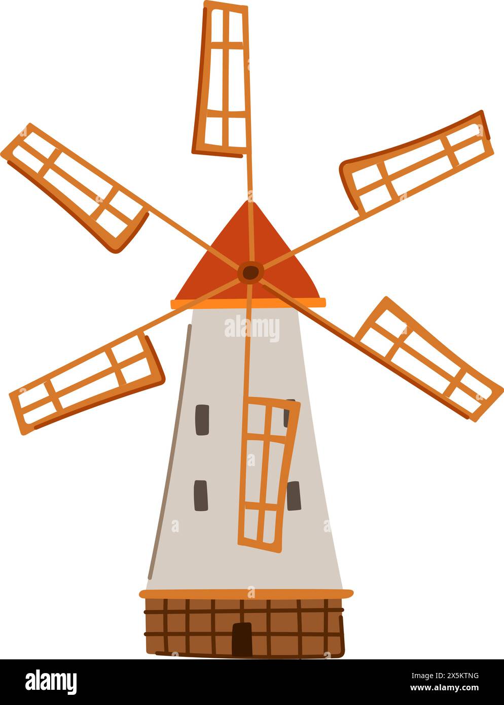 energy mill farm cartoon vector illustration Stock Vector Image & Art ...