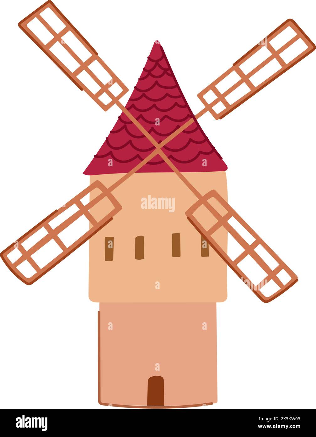 plant mill farm cartoon vector illustration Stock Vector Image & Art ...