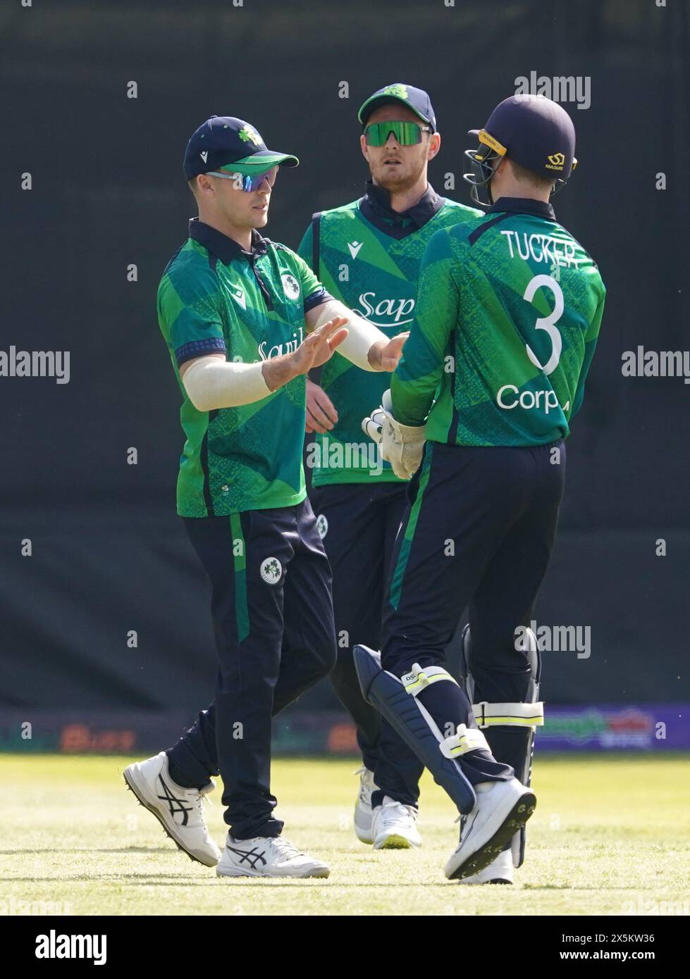 Ireland's Curtis Campher (left) celebrates with Lorcan Tucker after ...