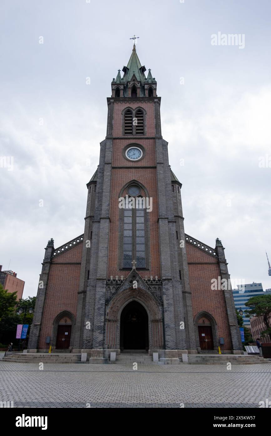 Seoul, South Korea - 4 September 2023: Myeongdong Cathedral, the ...